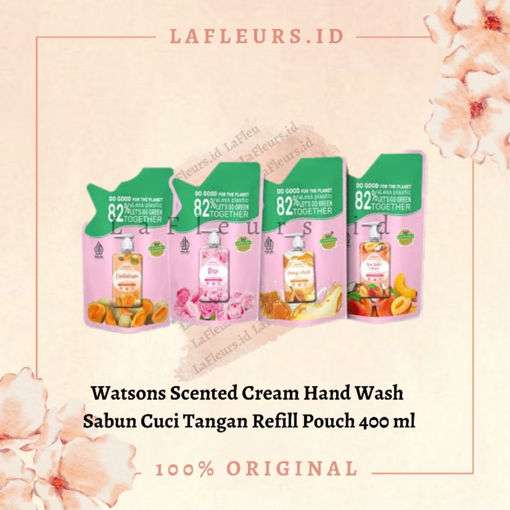 Jual Watsons Love My Skin Cream Hand Wash Refill Pouch 400ml Cantaloupe ...