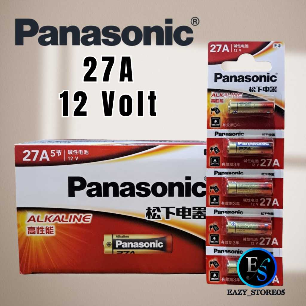 Jual Baterai Panasonic 27A 12V Original Alkaline Batre A27 MN27 LRV27A ...