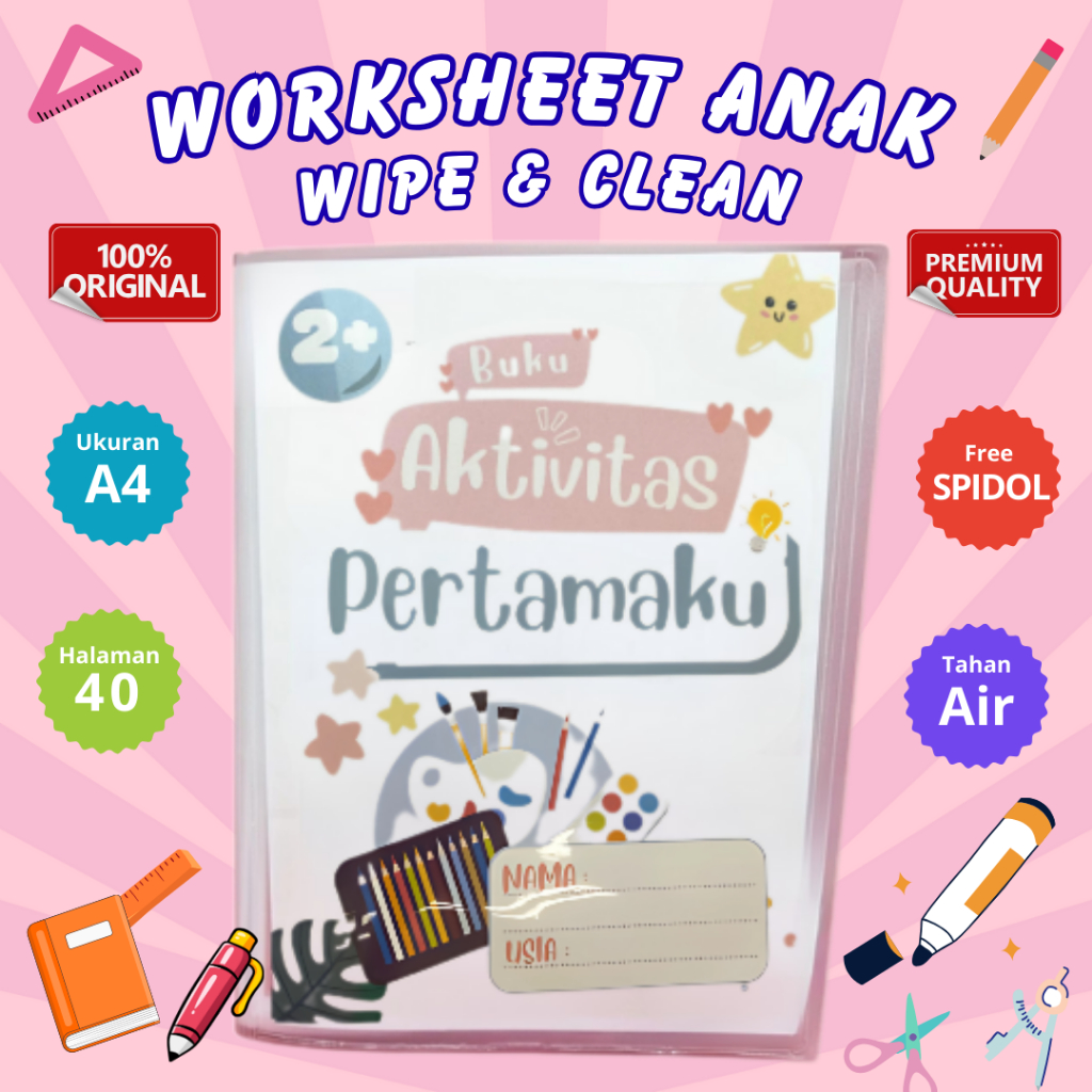 Jual Worksheet Pertamaku Buku Aktivitas Anak PAUD TK Usia 2 3 4 5 Tahun ...
