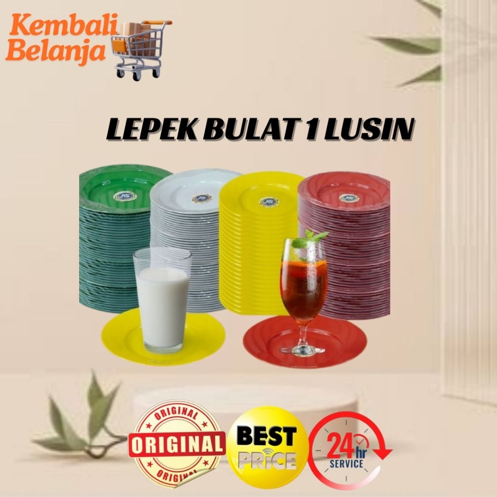 Jual 1 Lusin Lepek Kopi Plastik/ Piring Kecil/ Piring Kue/ Piring Buah ...