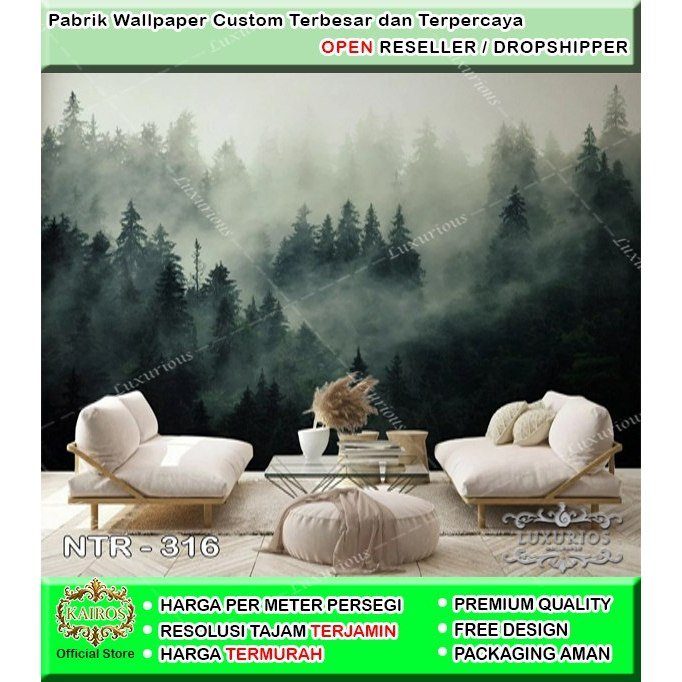 Jual Wallpaper Custom Dinding 3D Pemandangan Walpaper Stiker Alam ...