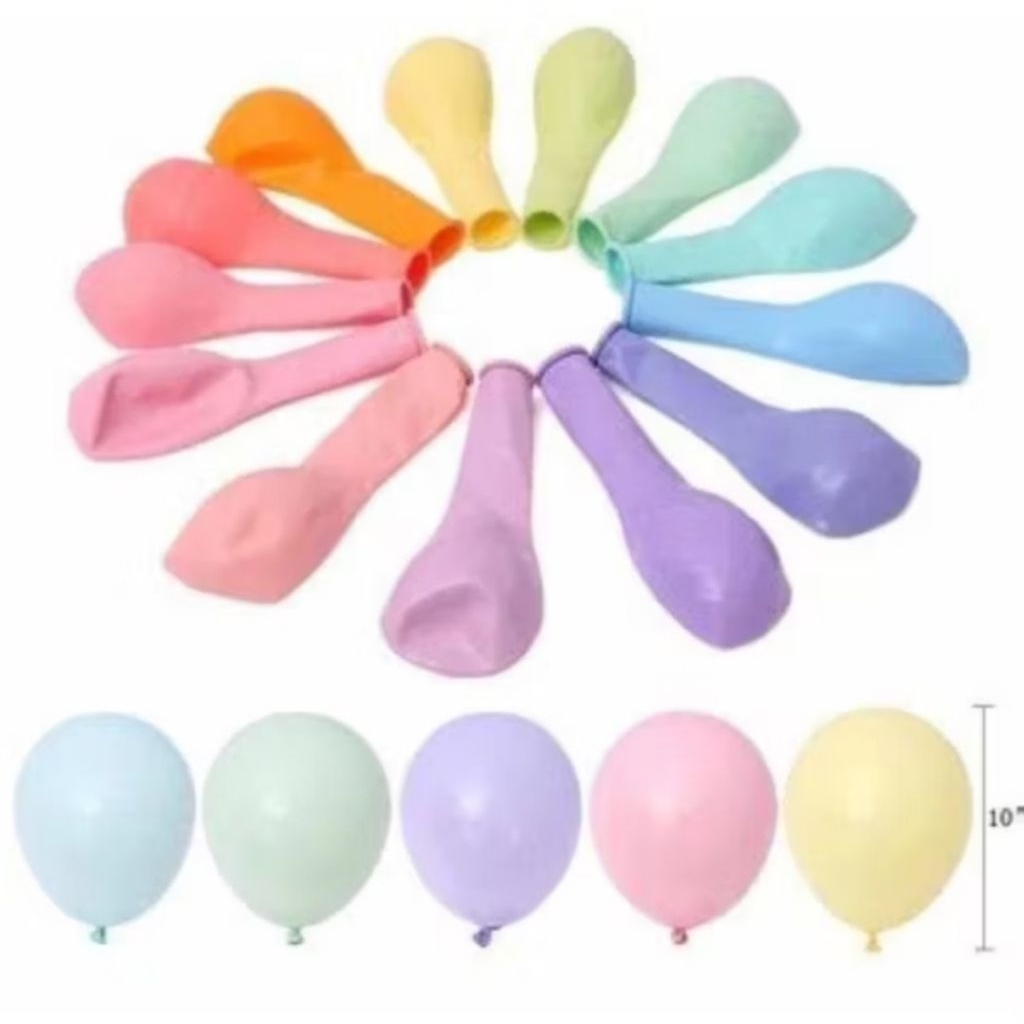 Jual Balon Latex Macaron Pastel Ukuran 5 Inch Isi 50 Pcs Balon Dekorasi ...