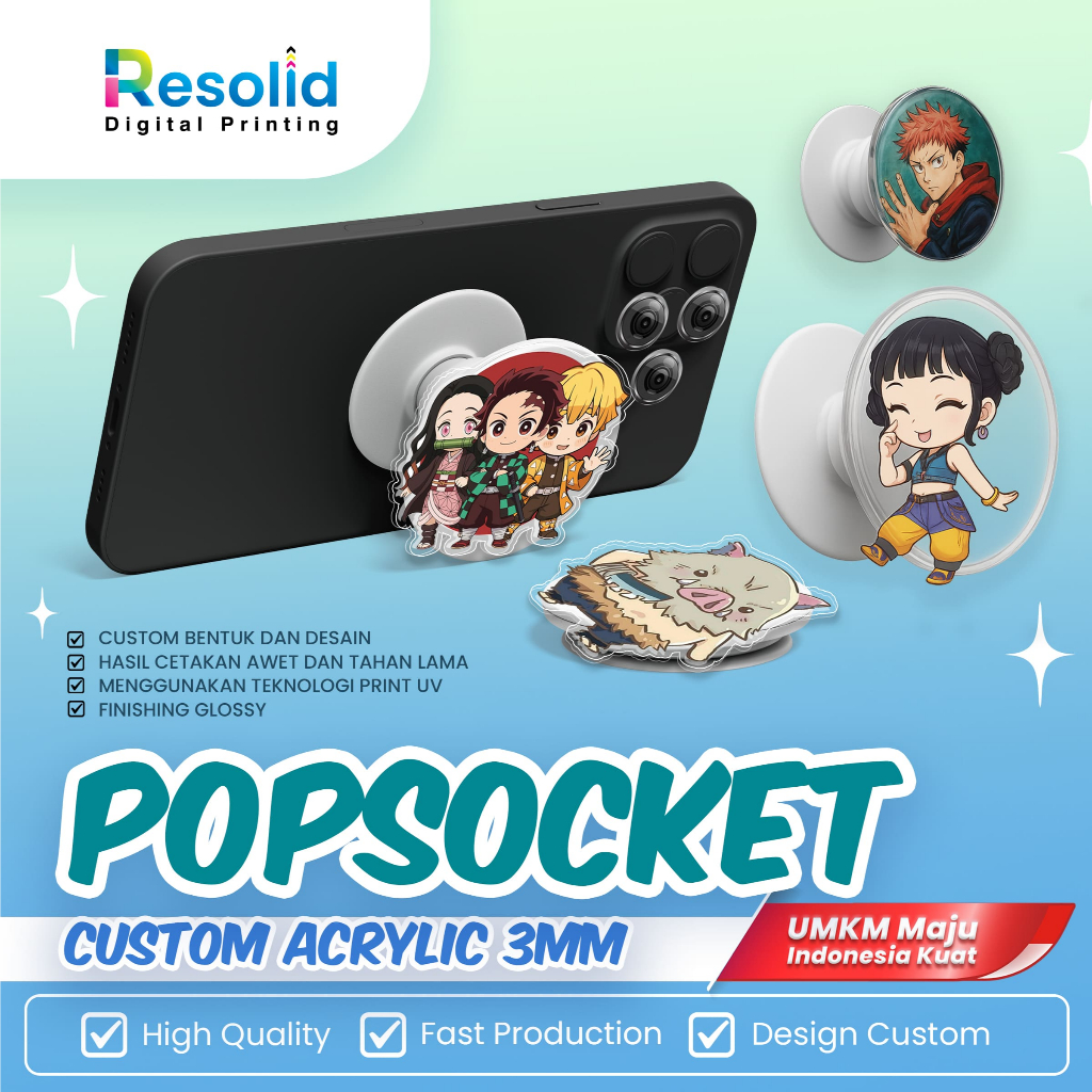 Jual Custom Popsocket Phone Grip Bahan Akrilik | KPOP Merch Aksesoris ...