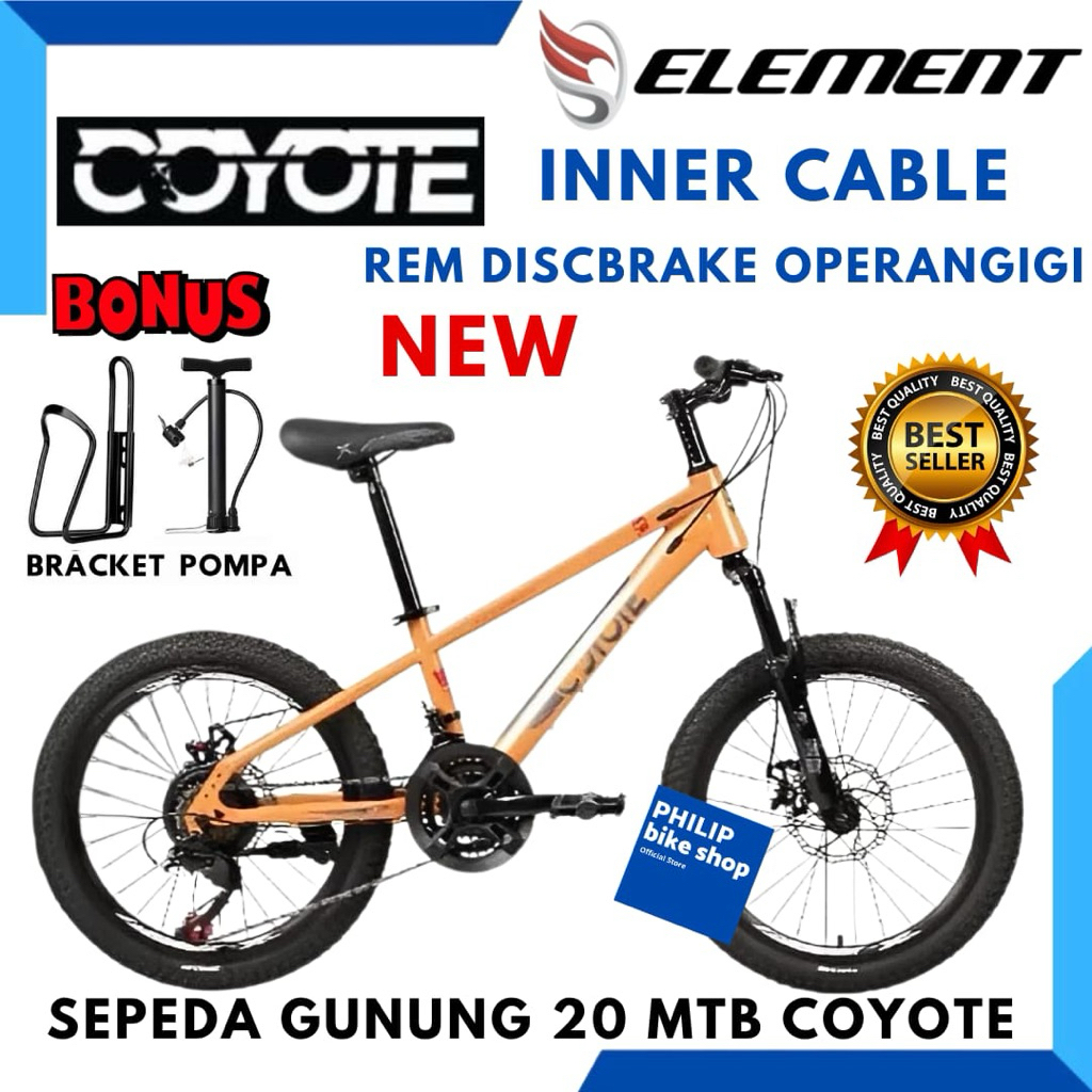 Jual Sepeda Gunung MTB 20 Element Coyote Terbaru Inner Cable | Shopee ...