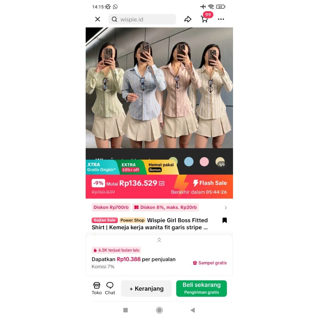 Jual kemeja wispie original fit body | Shopee Indonesia