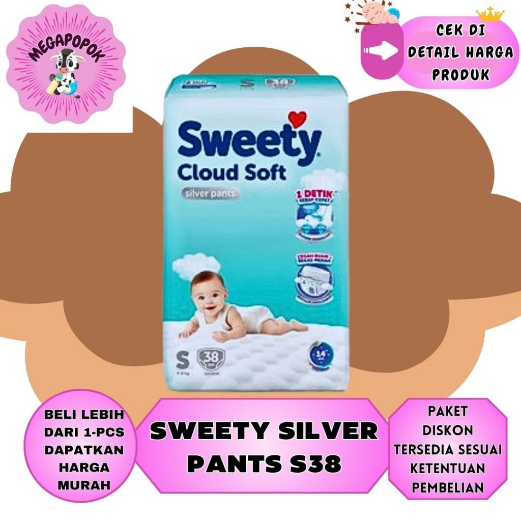 Jual Sweety Silver S38/M32/L26/XL24/XXL22/megapopok | Shopee Indonesia