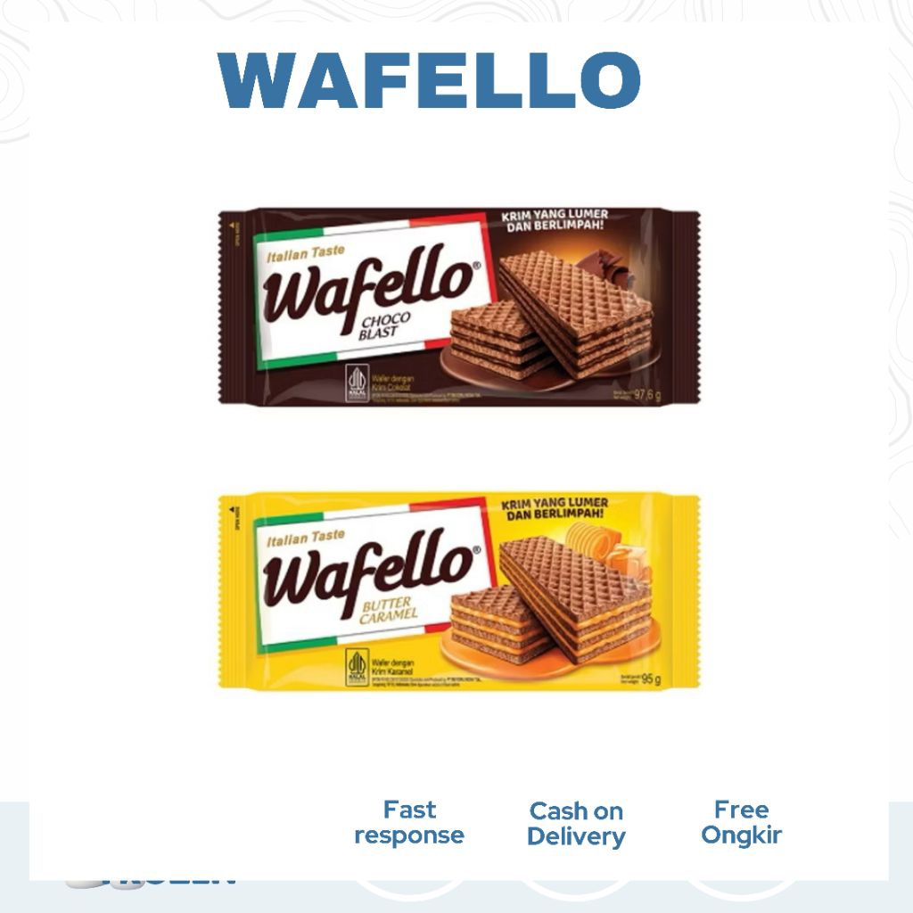 Jual WAFELLO WAFER CHOCO BLAST/BUTTER CARAMEL/COCONUT CREME/DURIAN ...