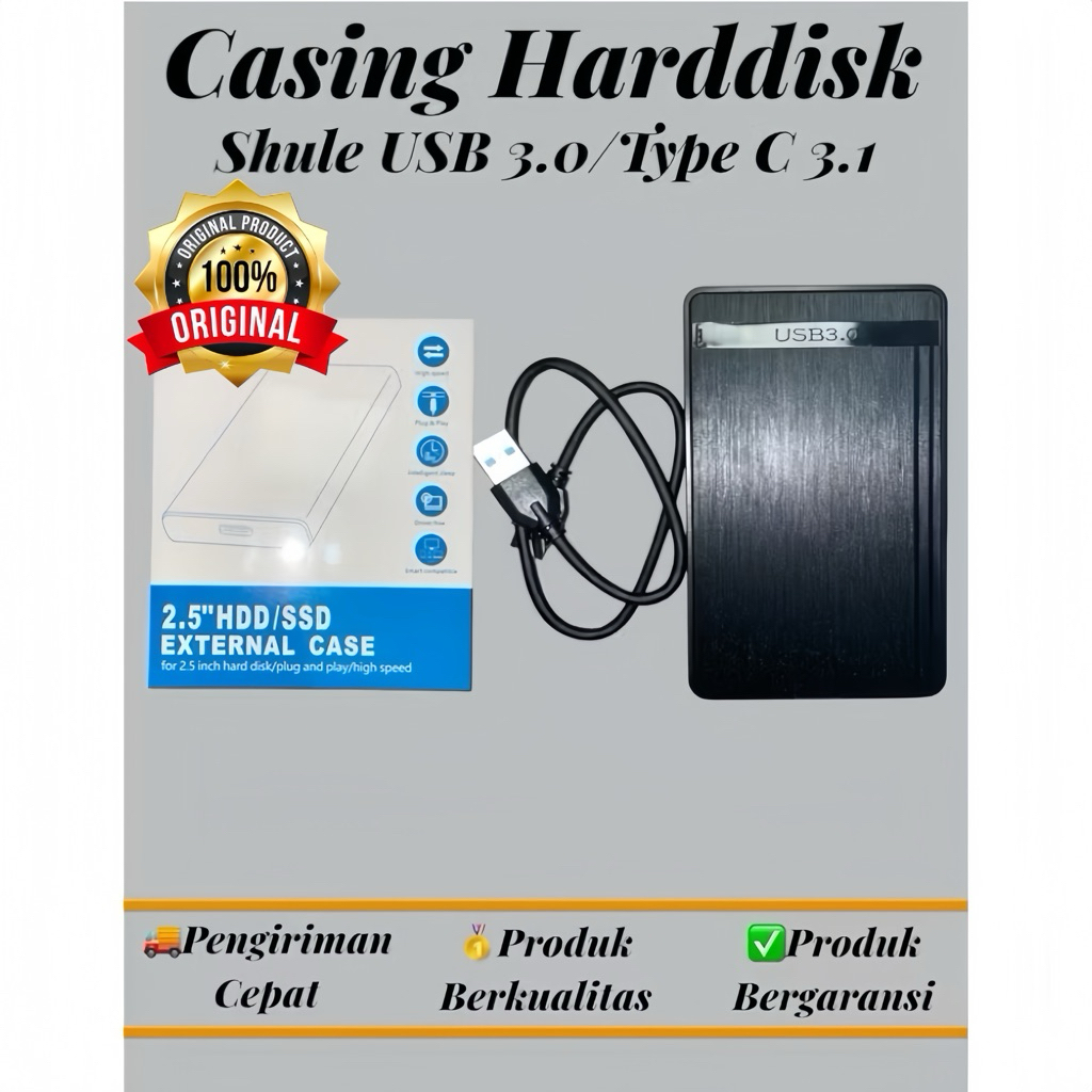 Jual Casing HARDISK 3.0 NEW HITAM/CASING HARDISK EXTERNAL HDD/SSD 2.5 ...