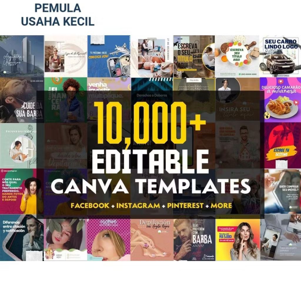 Jual ULTIMATE 10,000+ Canva Template Bundle PLR 2025- PAKET TEMPLATE 10.000+ CANVA TERBAIK ...