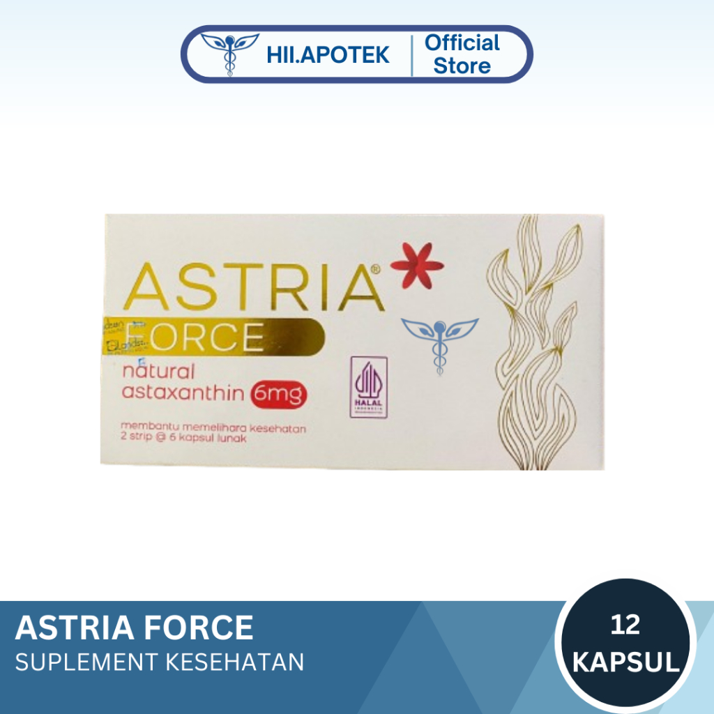 Jual ASTRIA FORCE ASTAXANTHIN 6MG BOX 12 KAPSUL | Shopee Indonesia