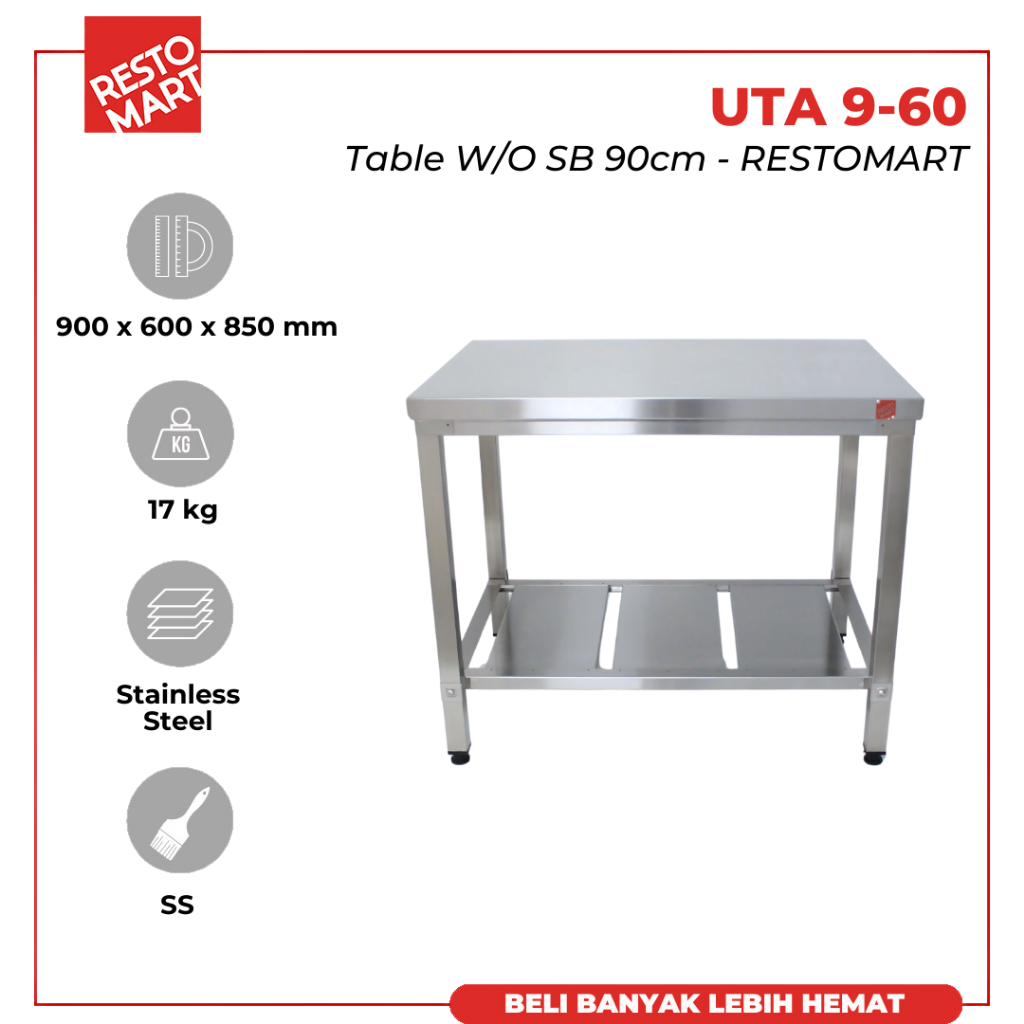 Jual Meja Makan Stainless / Meja Kantin / Meja Serbaguna / UTA 9-60 ...