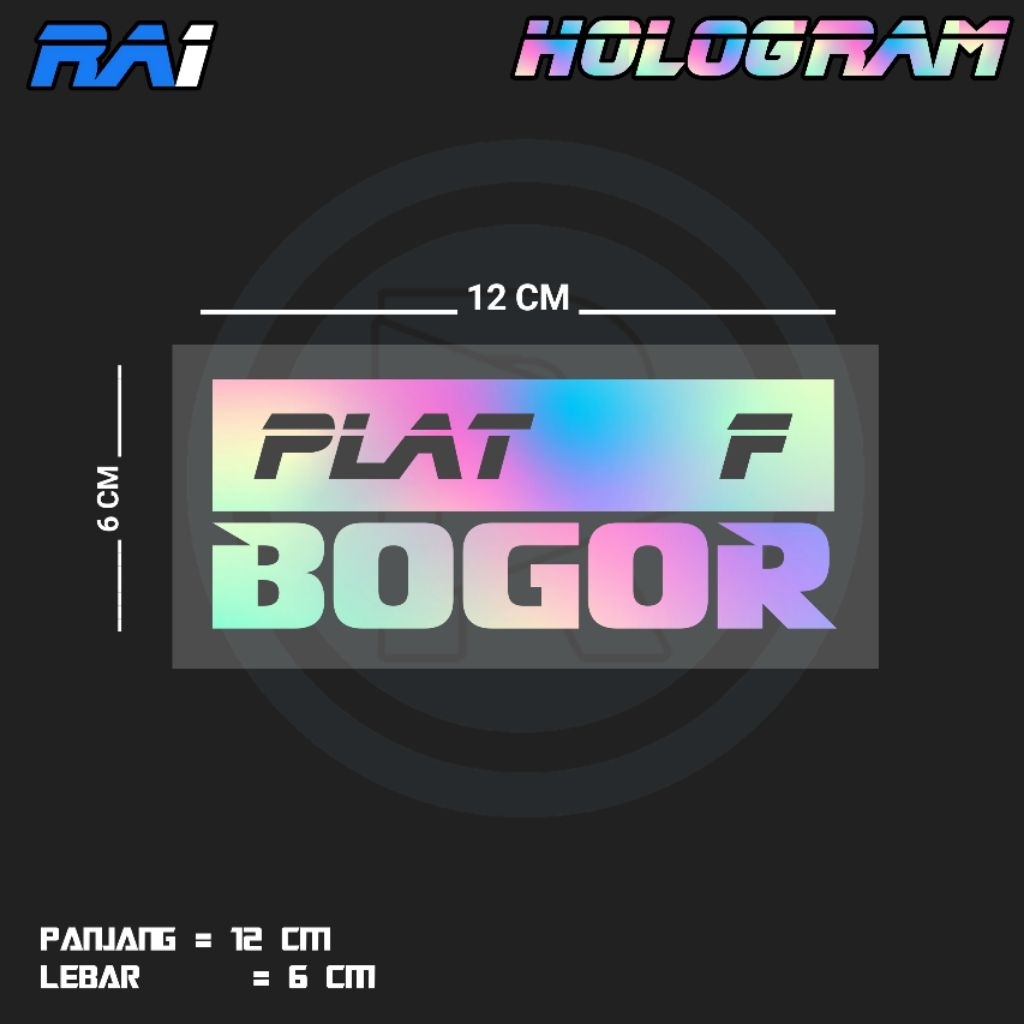 Jual STIKER CUTTING TULISAN PLAT F BOGOR | RA1 JBT | Shopee Indonesia