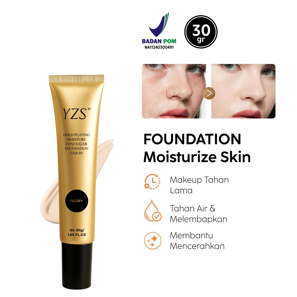 Jual YZS Foundation Liquid Waterproof Tahan Lama Oil Control Concealer ...