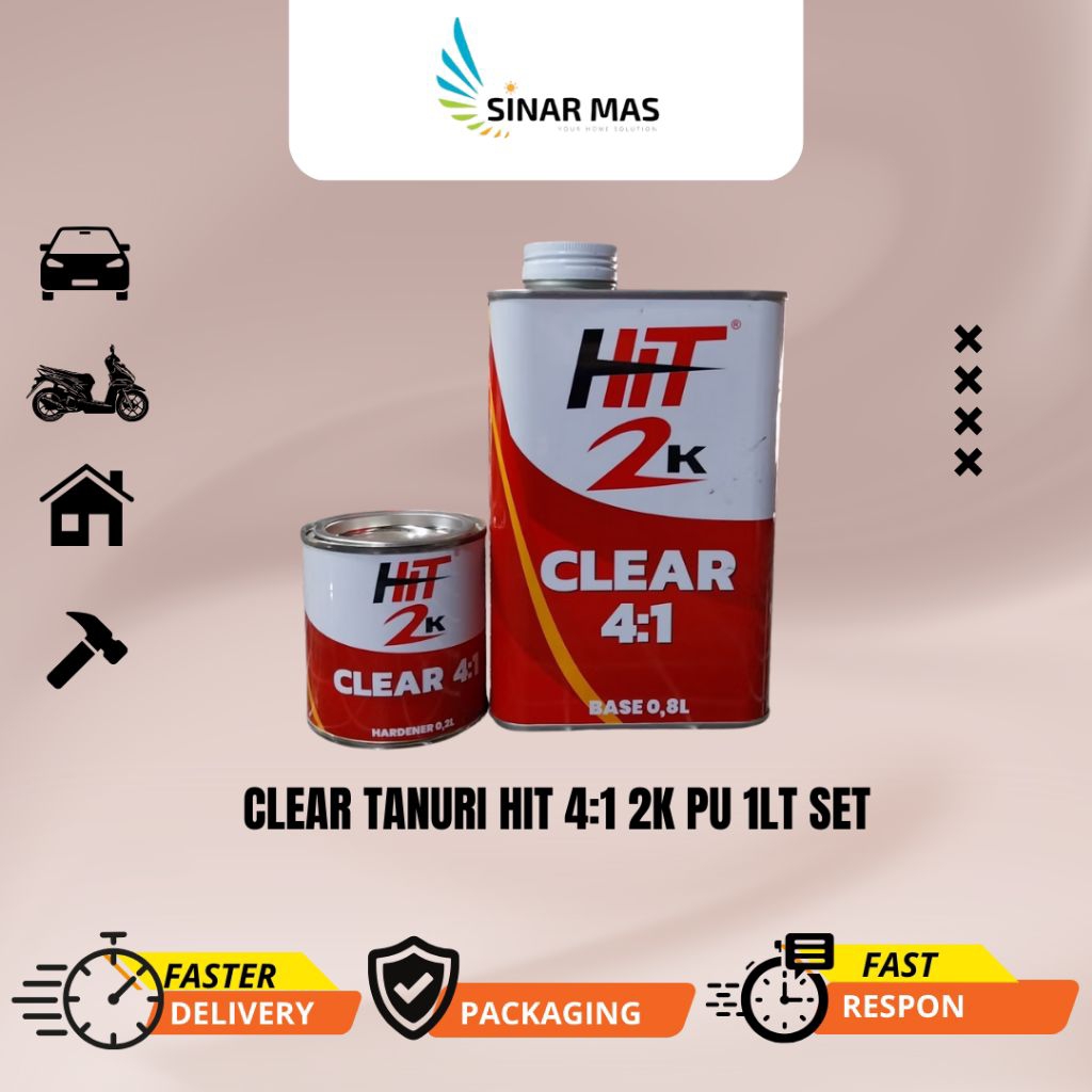 Jual Pernis Vernish Clear PU Tanuri Hit 4:1 Auto Refinish | Shopee ...