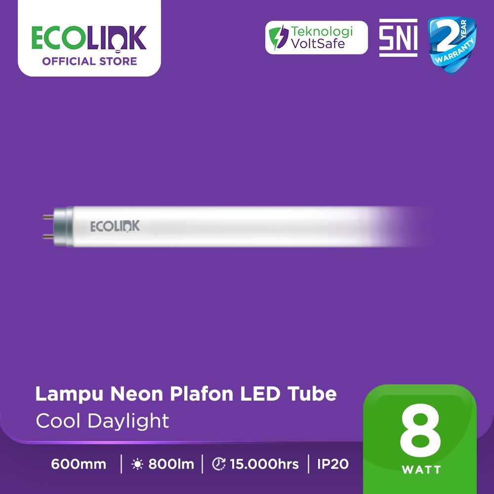 Jual Ecolink Lampu Neon Plafon LED Tube 8W Putih Cool Day Light ...