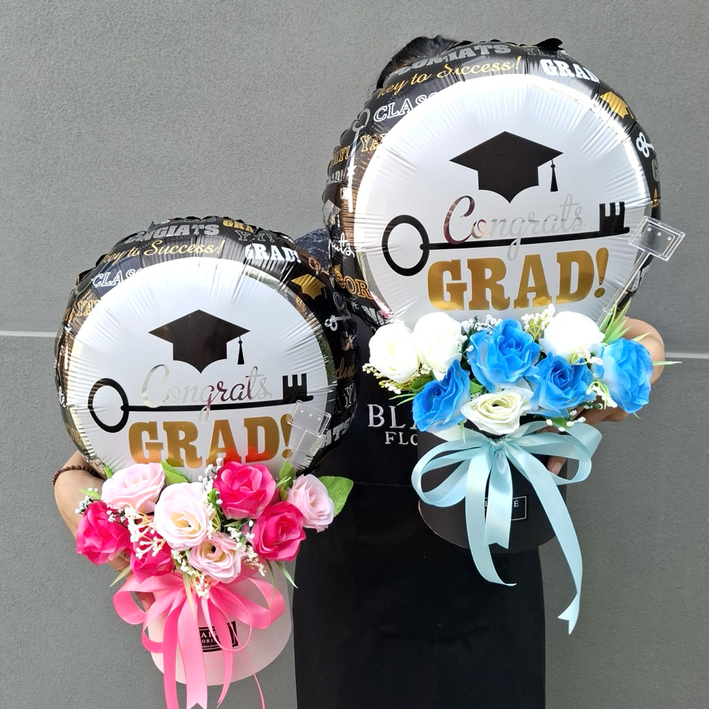 Jual GRADUATION FLOWERS BOX | BOX BUNGA PALSU WISUDA BALON | READY ...