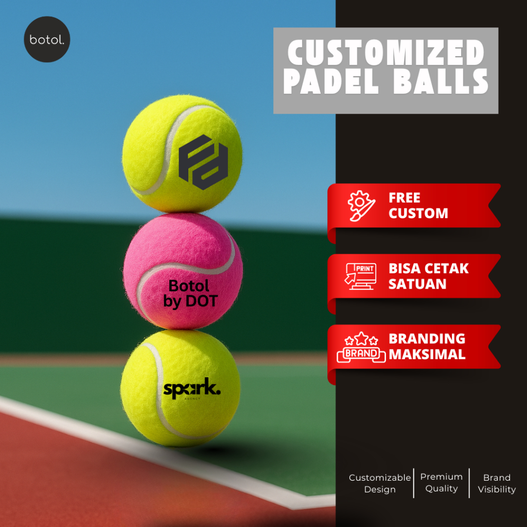 Jual CUSTOM BOLA PADEL / BOLA PADEL CUSTOM / CUSTOM NAMA LOGO / BOLA ...
