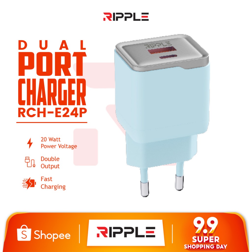 Jual 【NEW】Ripple Fast Charging Set 18W Smart Protection Quick Charging ...
