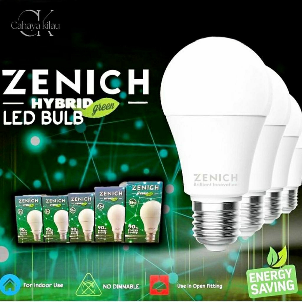 Jual LAMPU LED ZENICH 40 WATT LAMPU LED T BULB GARANSI (1 thn) Putih ...