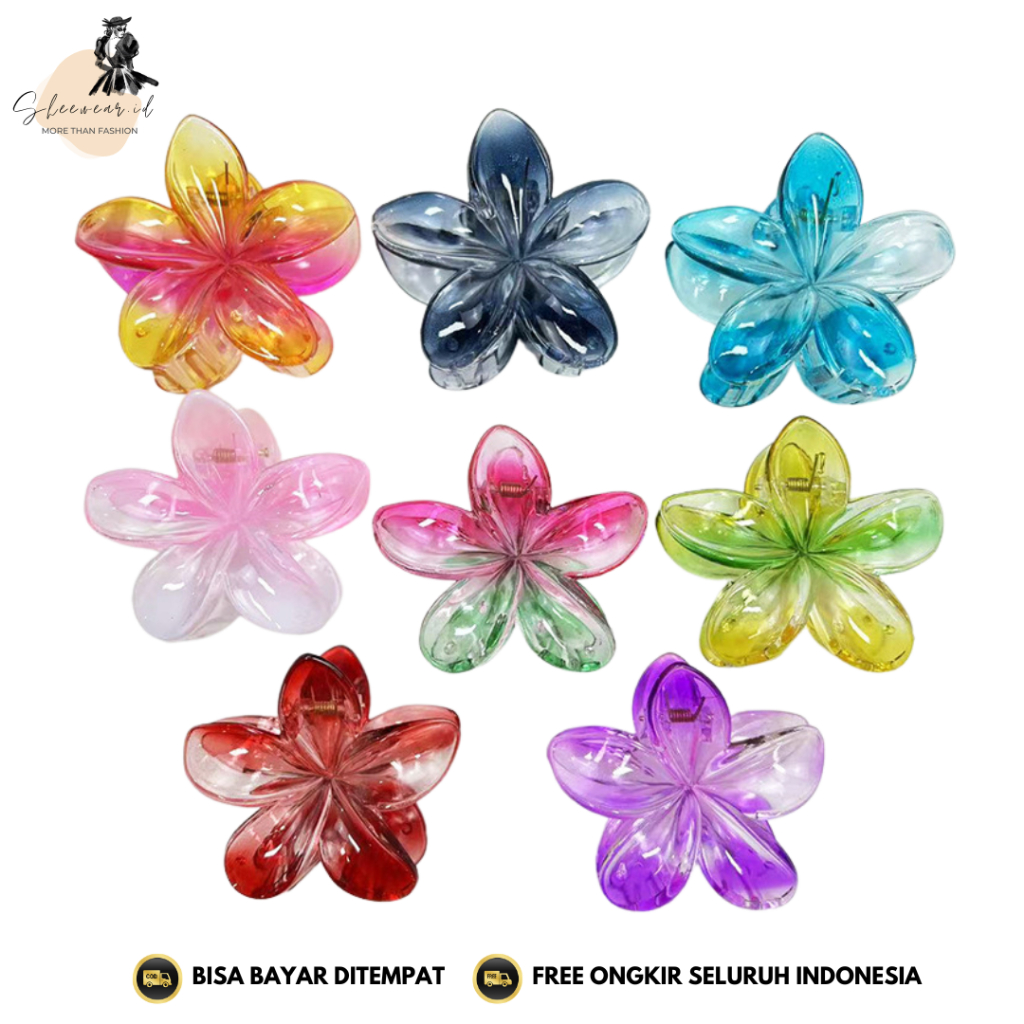 Jual SHEWEAR JR633 Jepit Rambut Motif Bunga Kamboja Bahan Akrilik ...