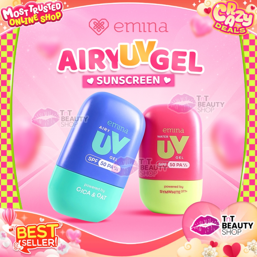 Jual Emina UV Gel Sunscreen SPF 50 PA++++ Series Emina Airy UV Gel ...