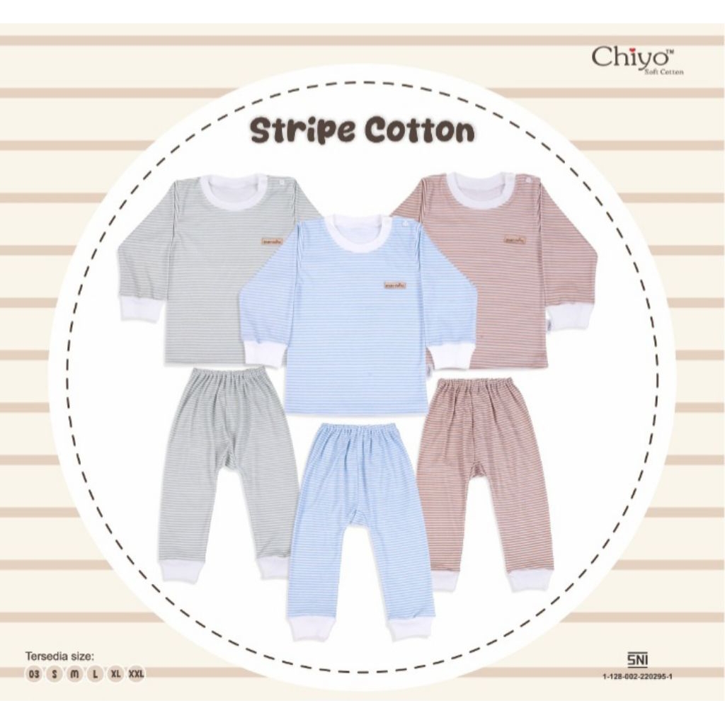 Jual Chiyo Baby Stelan Motif Stripe (S-XXL) | Shopee Indonesia