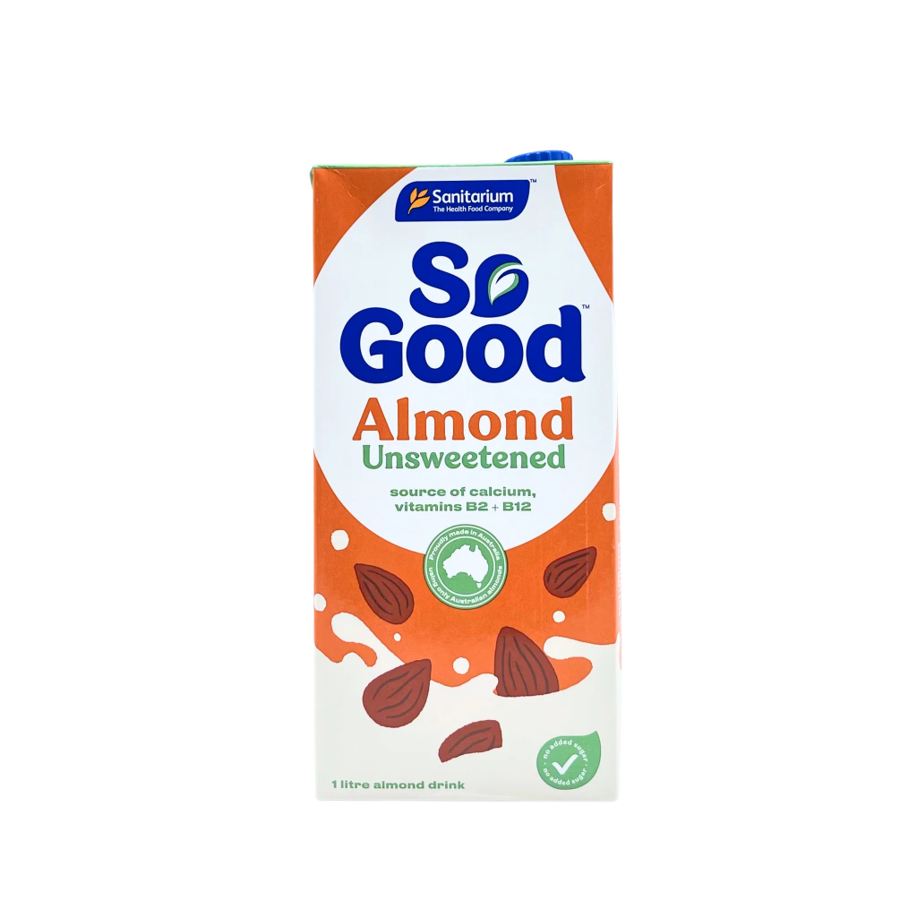 Jual So Good almond milk unsweetened 1L | Shopee Indonesia
