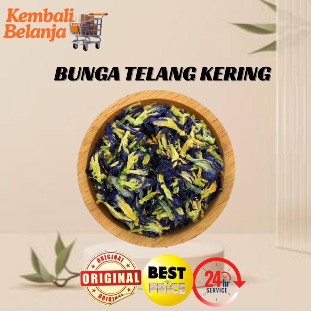 Jual Bunga Telang Kering 50 Gram / Teh Bunga Telang/ Kembang Telang ...