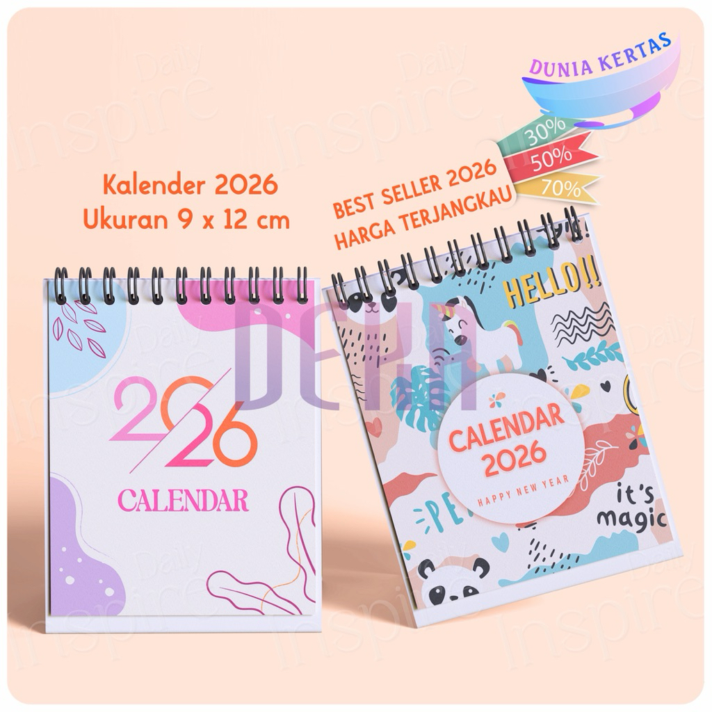 Jual KALENDER 2026 MINI - KALENDER MEJA MINI - CALENDER MEJA DUDUK 2025 ...