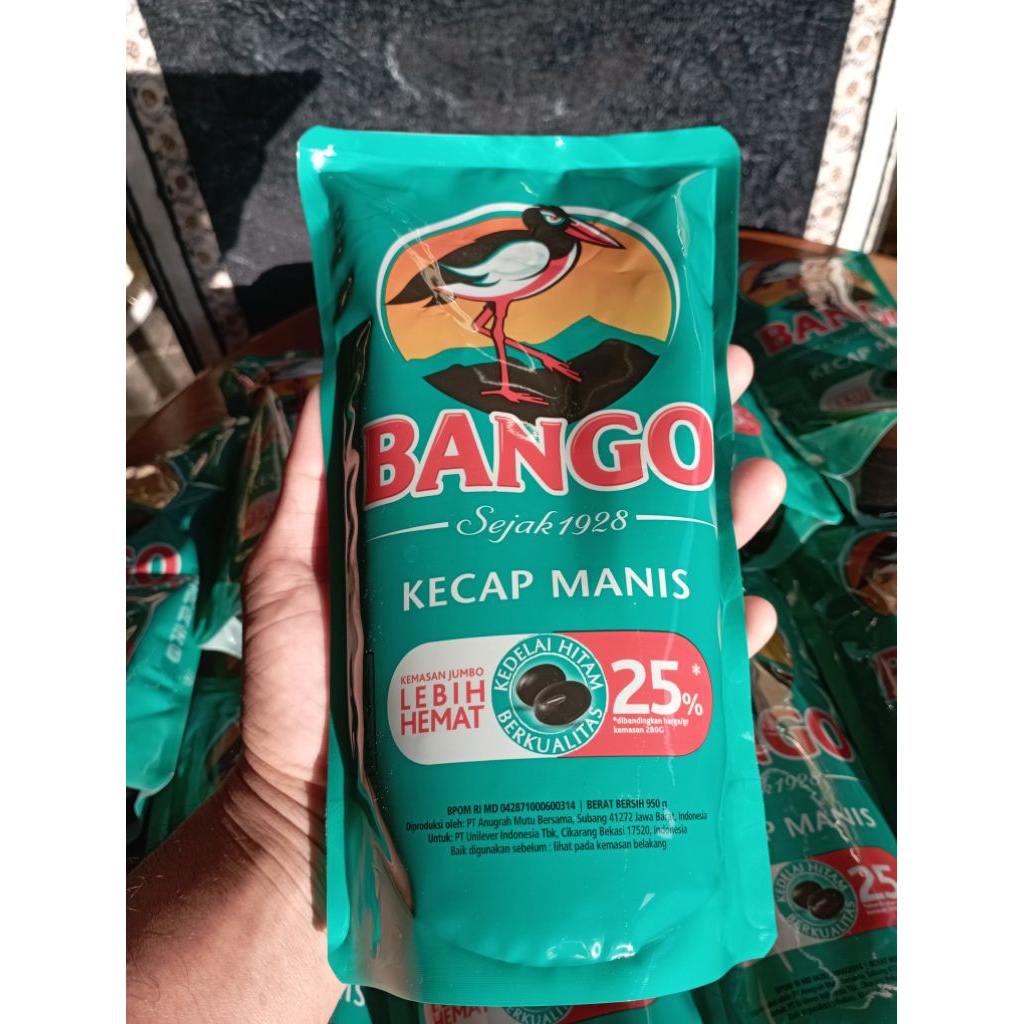 Jual Bango kecap manis refill 950 gr/ kecap manis bango pouch 950 gr ...