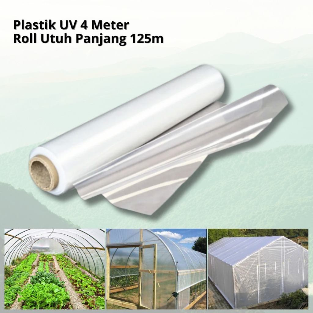 Jual Plastik UV Greenhouse 1 roll Panjang 125m Lebar 4m-Plastik UV ...