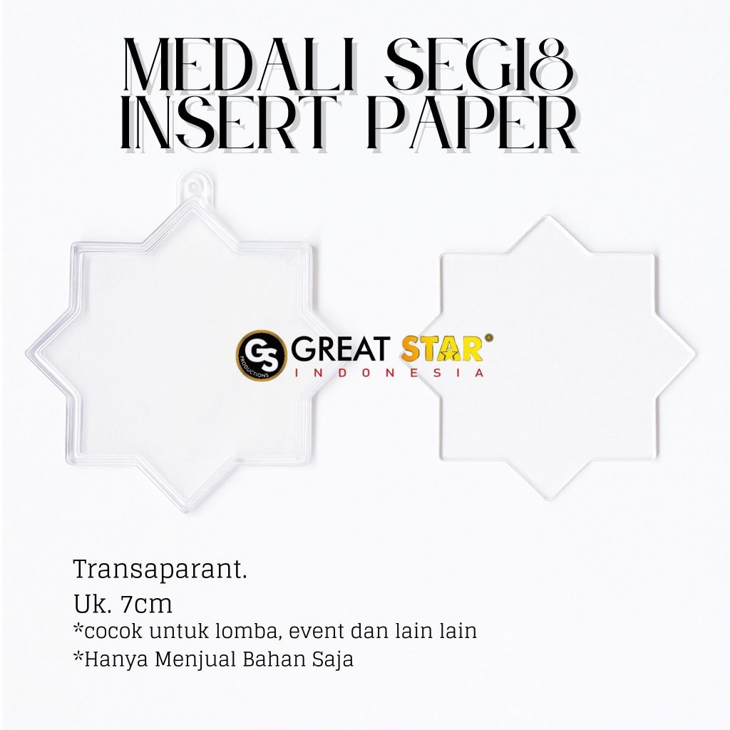 Jual MEDALI SEGI DELAPAN INSERT PAPER (TANPA TALI) MEDALI MADRASAH ...