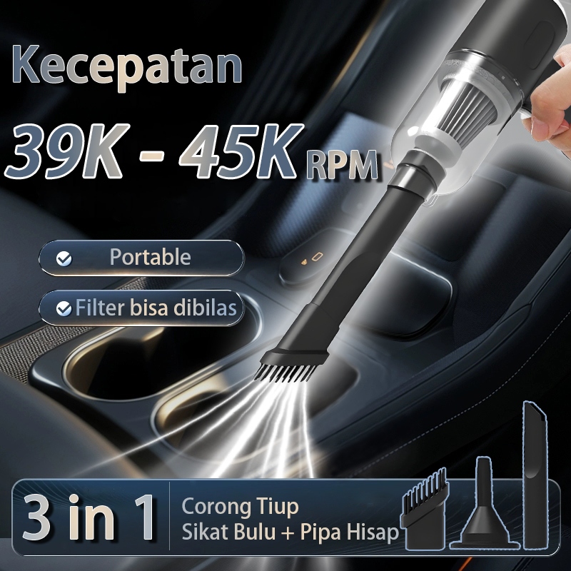 Jual 【PROMO】 Vacuum mobil 3 in 1 -Wireless, Hisap & Tiup kuat, Baterai ...