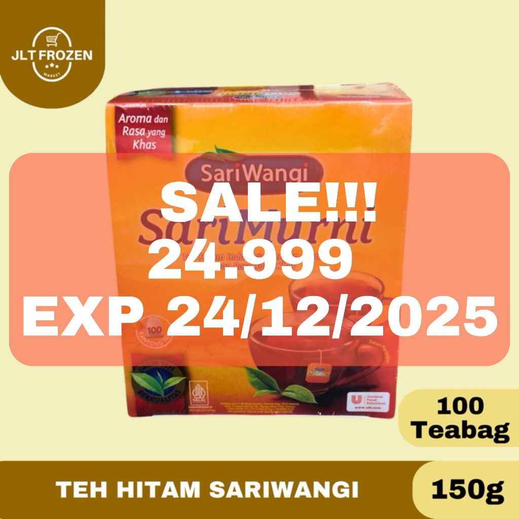 Jual Teh Hitam / Black Tea Teh Sariwangi Sari Murni isi 100 Teabags ...