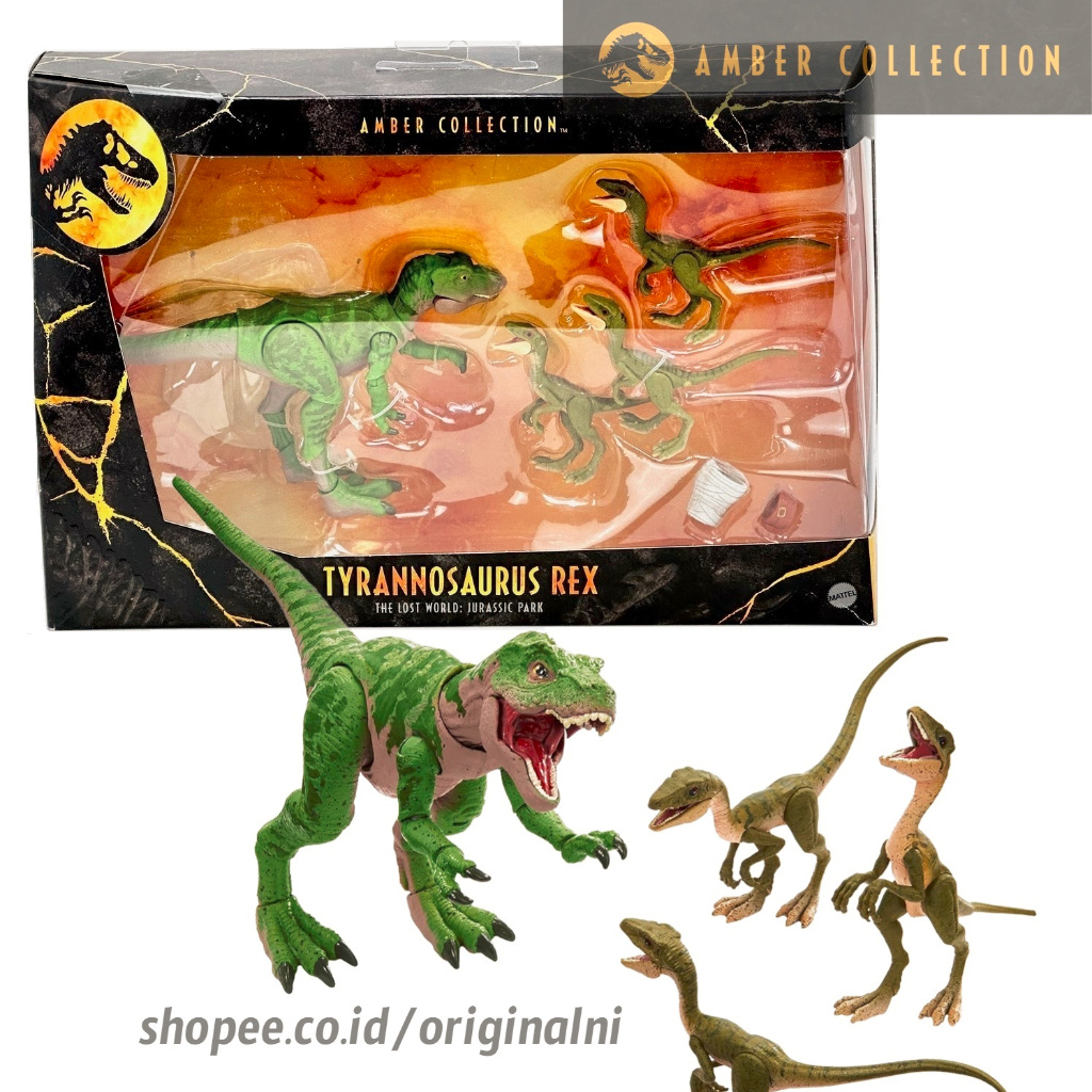 Jual Mattel Jurassic Park Amber Collection Young Tyrannosaurus Rex ...