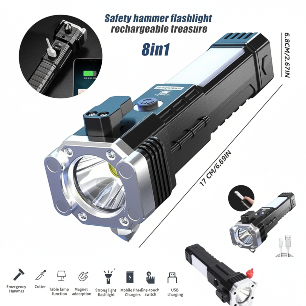 Jual Senter LED 3W Torch | USB Charging | Emergency Light | Outdoor ...