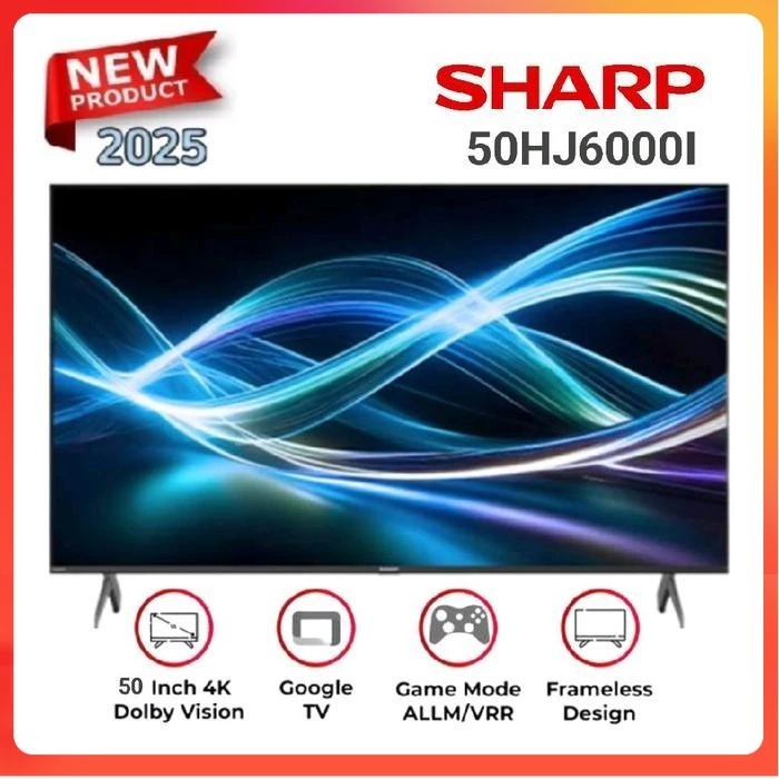 Jual SHARP LED TV 50 Inch / 50" 4T-C50HJ6000i Smart Google TV 4K UHD ...