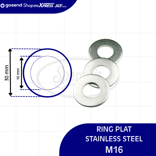 Jual RING PLAT M16 STAINLESS STEEL | Shopee Indonesia