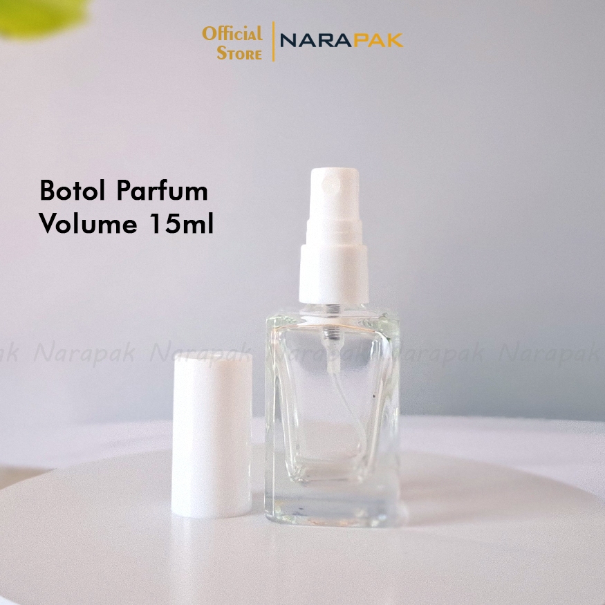 Jual Botol Kaca 15ml Kotak Botol Parfum Spray PUTIH Botol Minyak Wangi ...