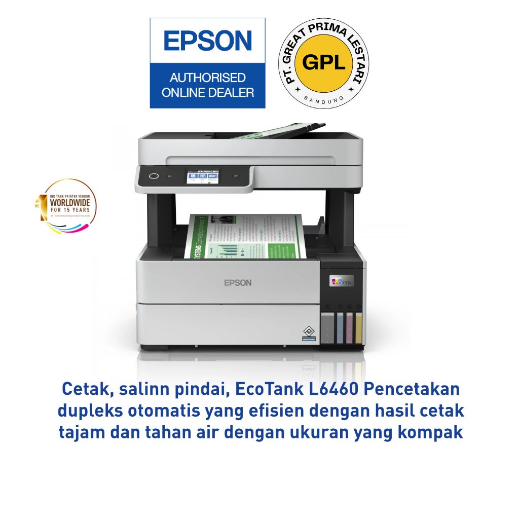 Jual Printer Epson L6460 L 6460 Print Scan Copy Wi-Fi Duplex with ADF ...