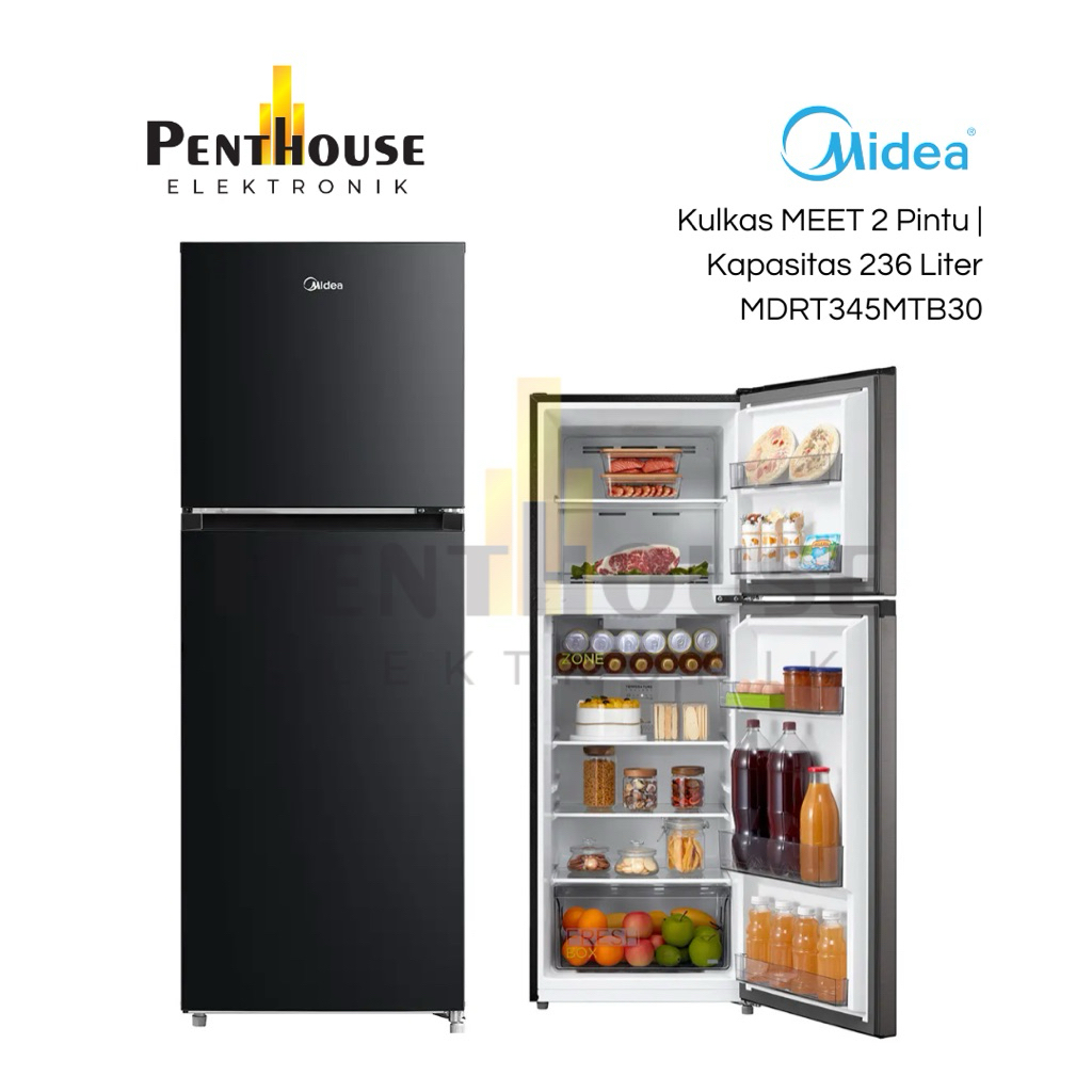 Jual Midea Kulkas 2 Pintu 236L MDRT345MTB30 / MDRT 345 MTB30 ...