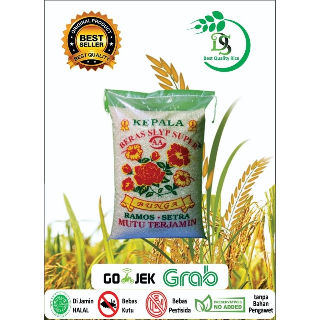 Jual BERAS SLYP SUPER CAP BUNGA 5 LITER /5KG/10 KG/20 KG/25 KG | Shopee ...