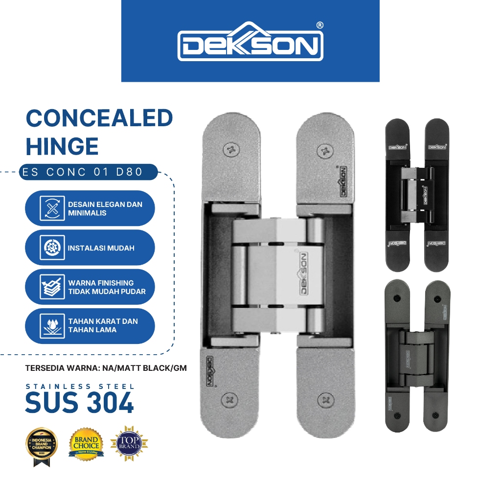 Jual DEKKSON Concealed Hinge Engsel Tanam ES CONC 01 | Shopee Indonesia