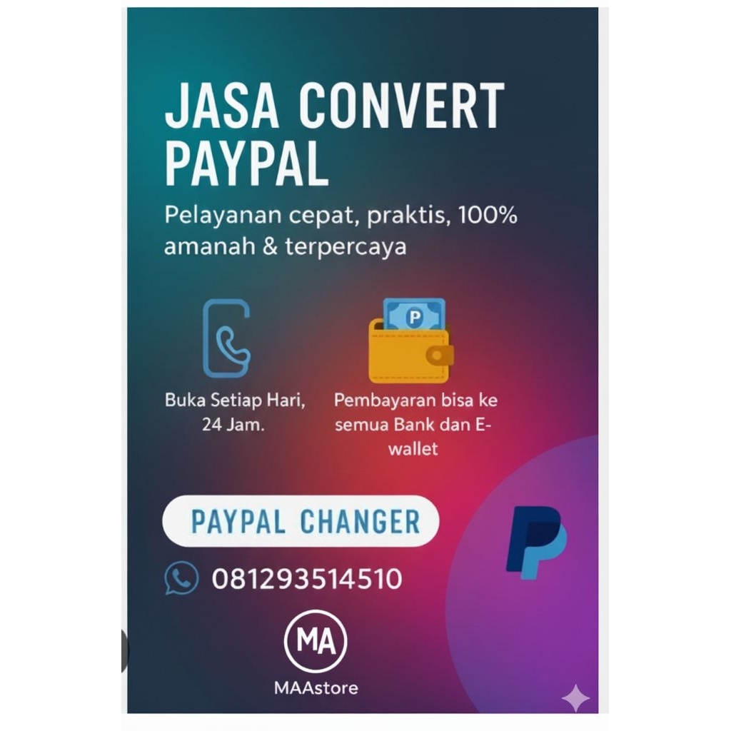 Jual convert paypal to ewallet/bank | Shopee Indonesia