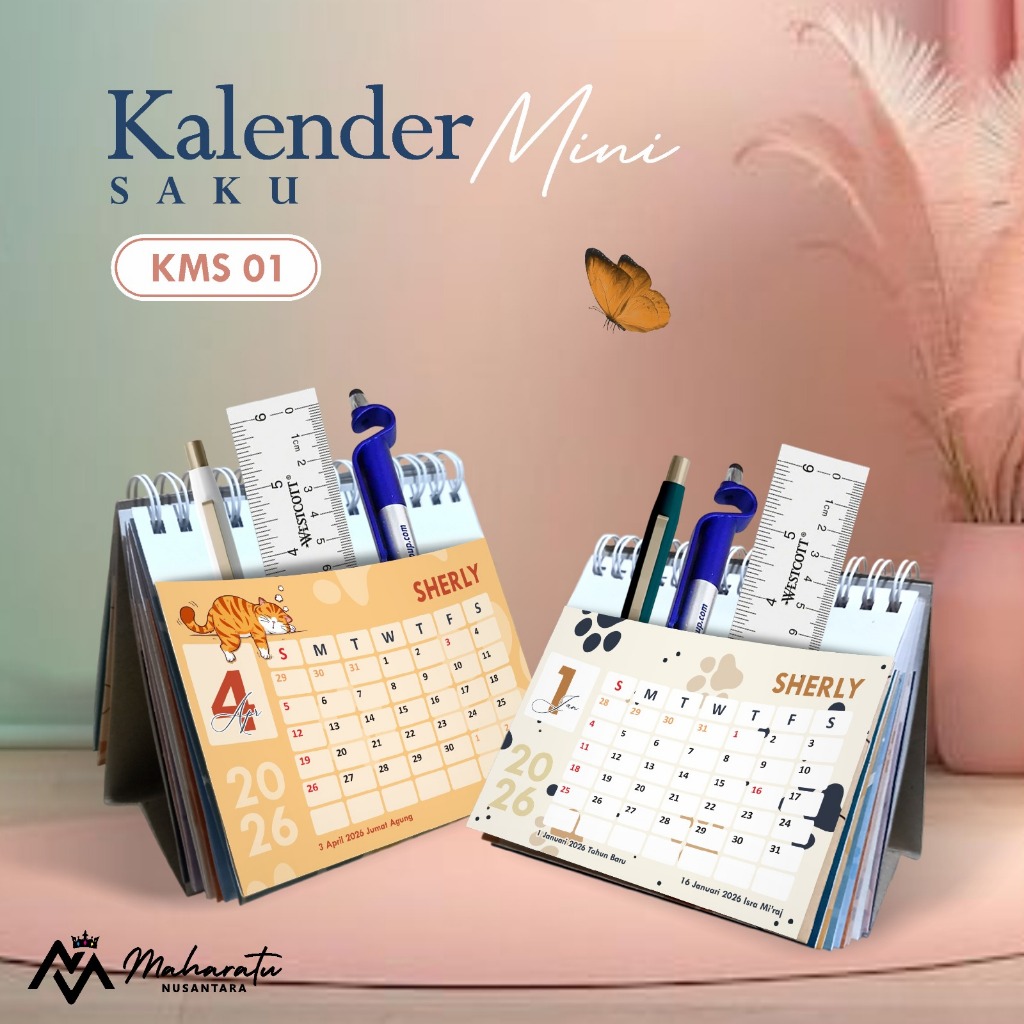 Jual KALENDER MINI SAKU - KALENDER MEJA LUCU CUSTOOM NAMA - KALENDER ...