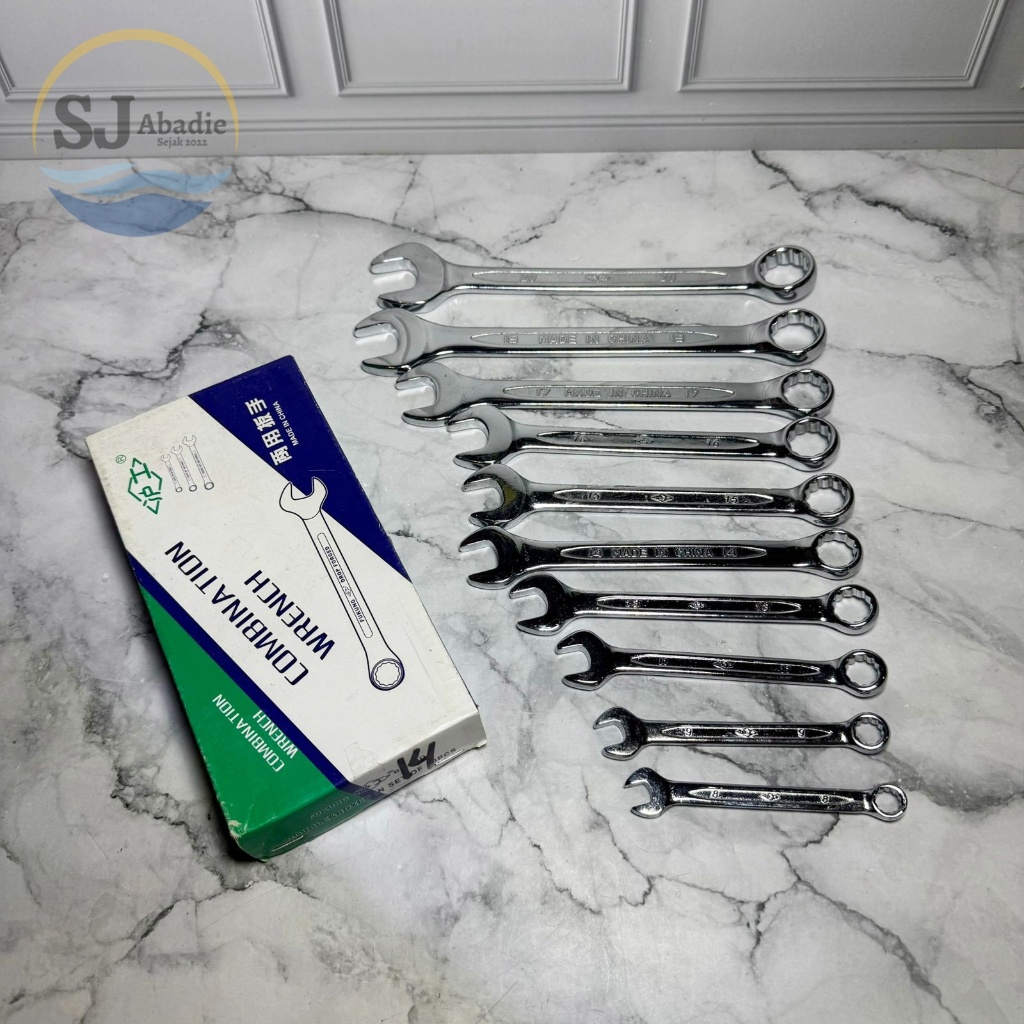 Jual (2 PC) FUKUNG Kunci Ring Pas Besi Ukuran 8 9 10 11 12 13 14 15 16 ...