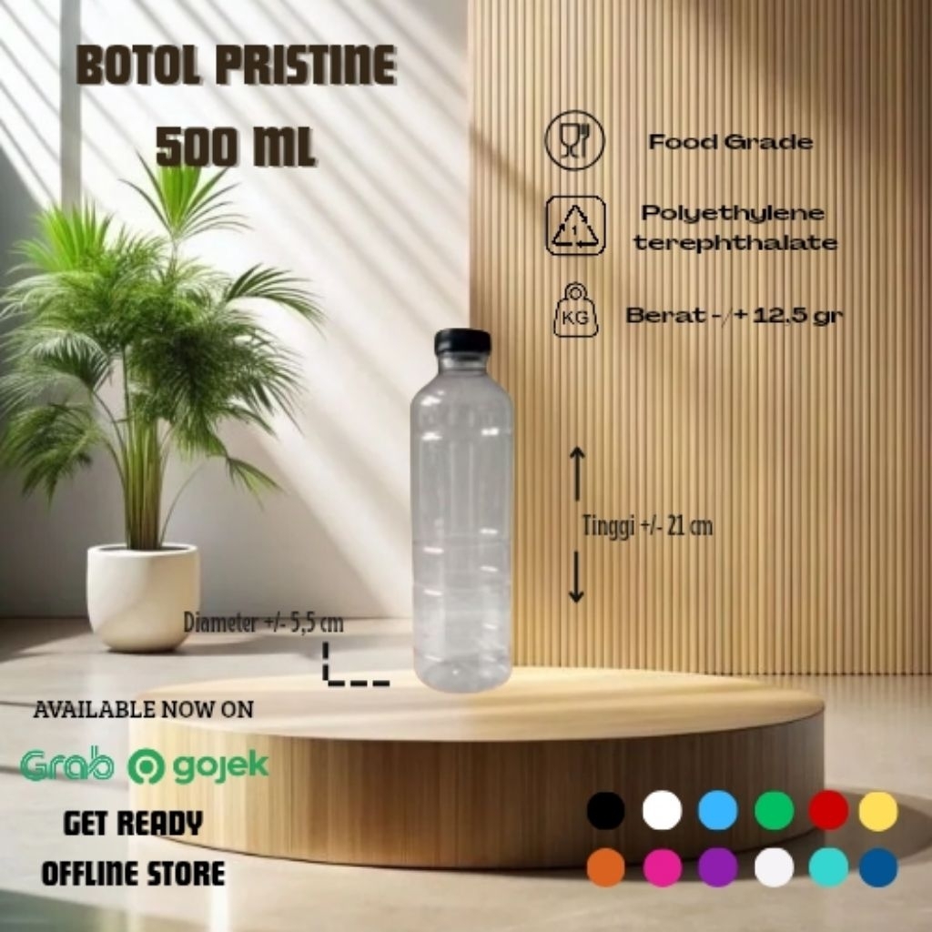 Jual ISI 25 PCS Botol Plastik 500ml / Botol Plastik Pristine 500ml SN ...