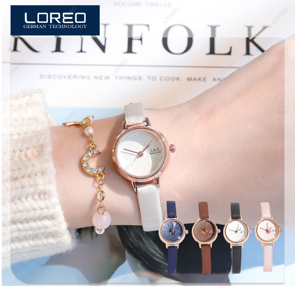 Jual Loreo Jam Tangan Wanita Kecil Dial Bulat Barsh Analog Quartz ...