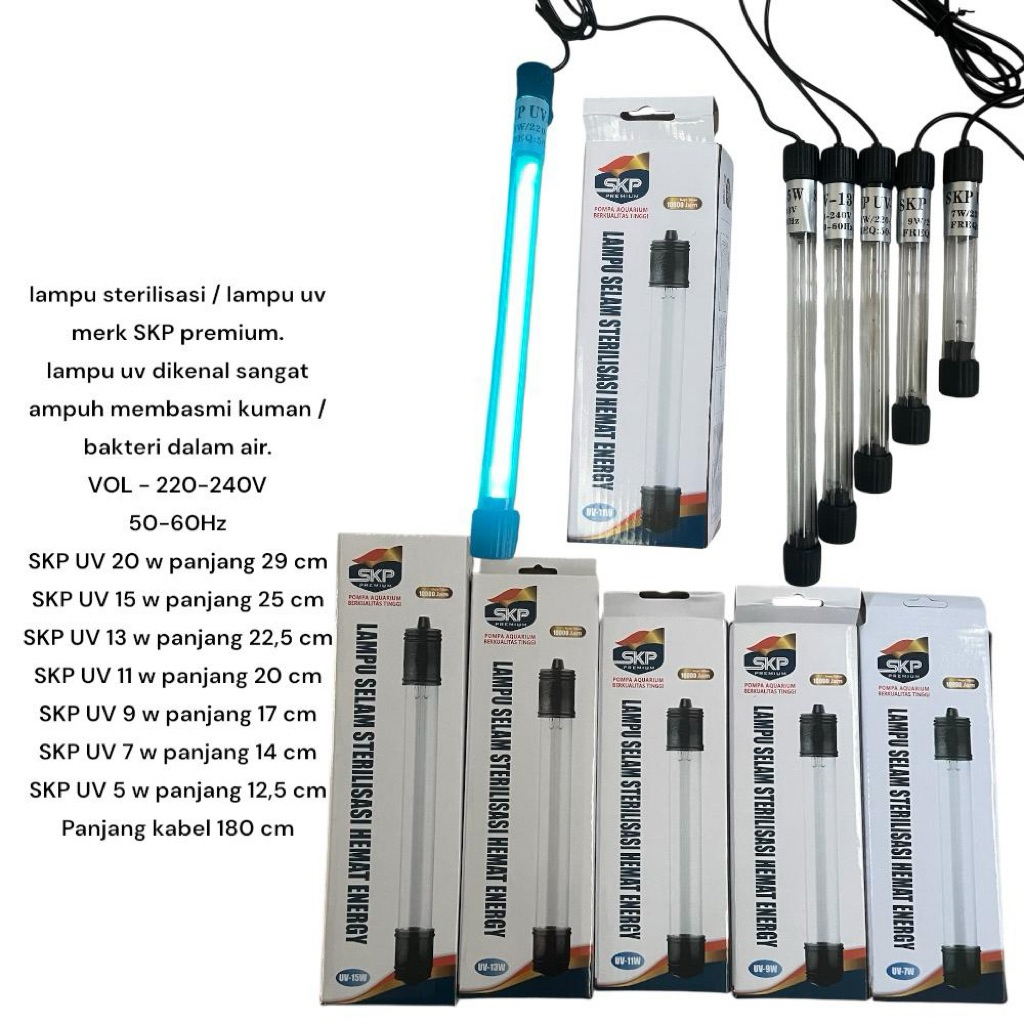 Jual Lampu UV Aquarium Kolam Koi SAKKAI PRO UV SKP 5 Watt 7 Watt 9 Watt ...