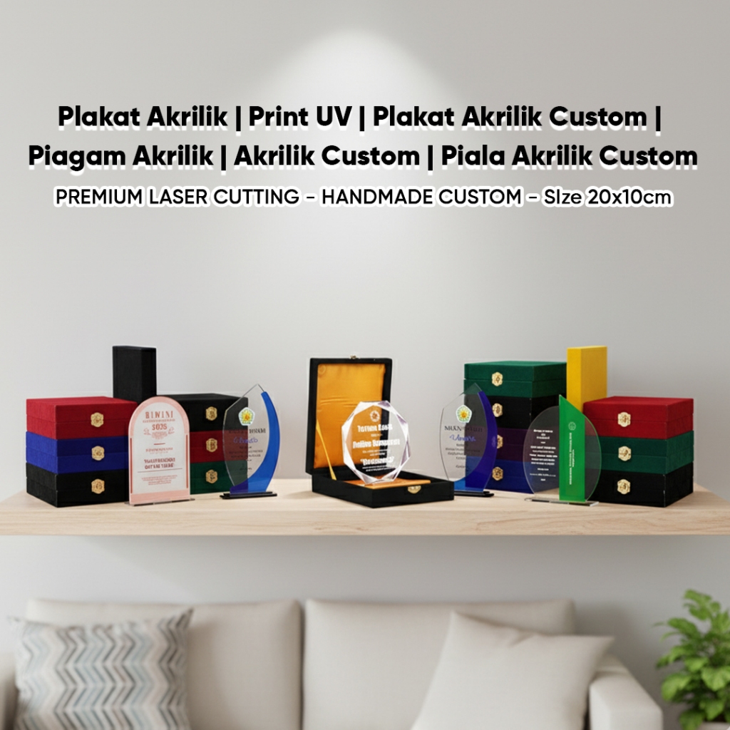 Jual Plakat Akrilik 20x10 | Print UV | Plakat Akrilik Custom | Piagam ...
